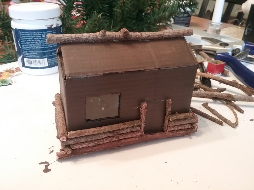 Miniature Log Cabin Christmas Tree Ornament DIY – glassic touch