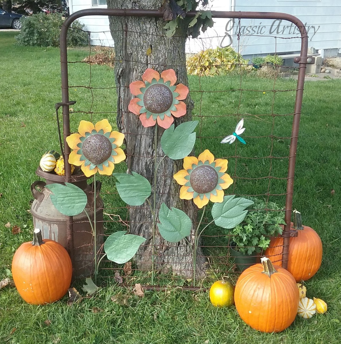 My Sunflower Garden Gate DIY Tutorial – glassic touch